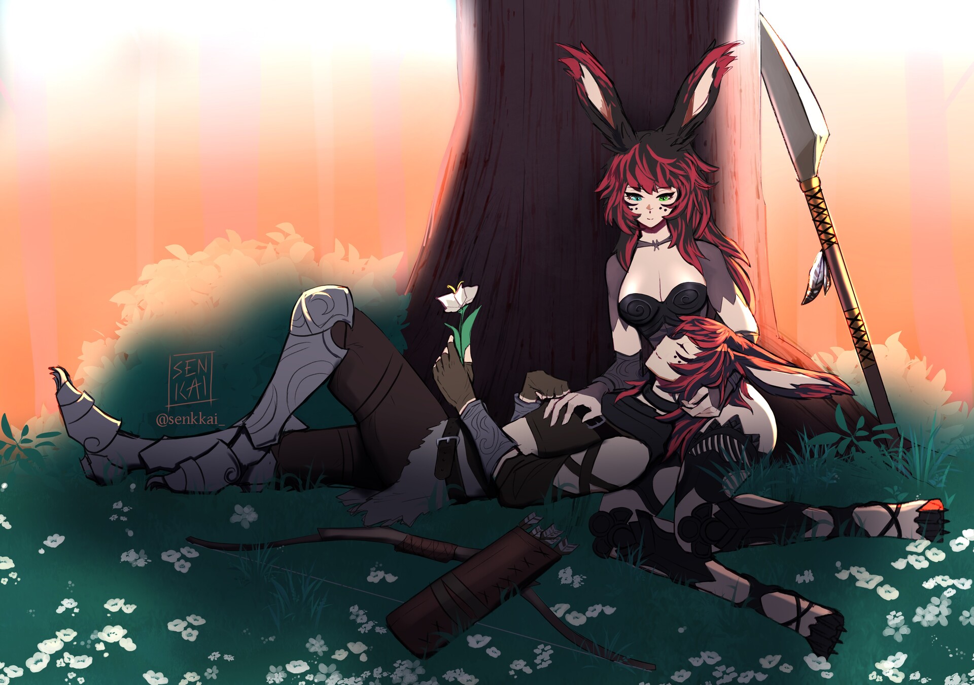 ArtStation - Viera Hunters Cuddle