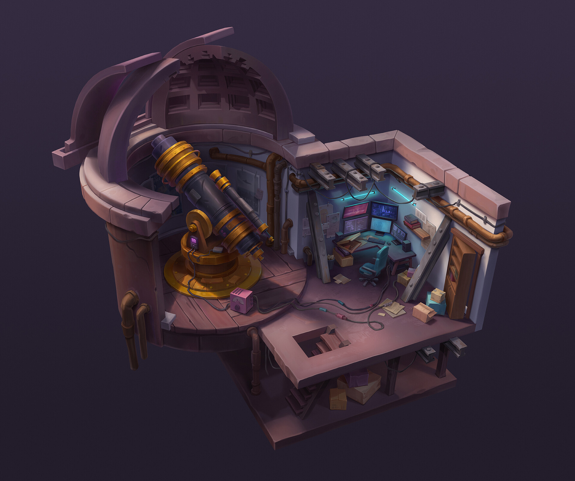ArtStation - Observatory - interior concept