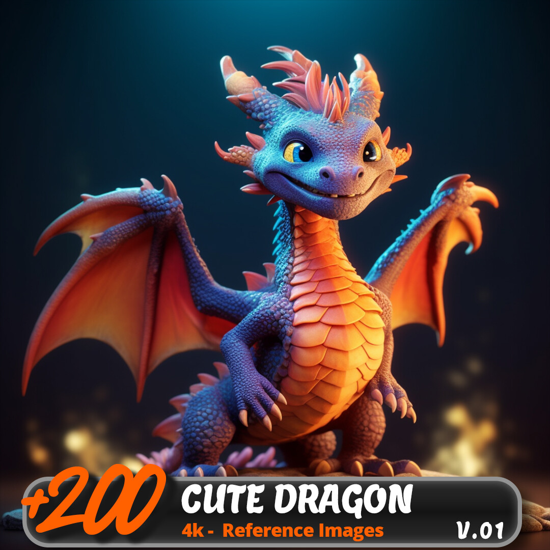 ArtStation - CUTE DRAGON VOL.01/ 4K/ Reference Image