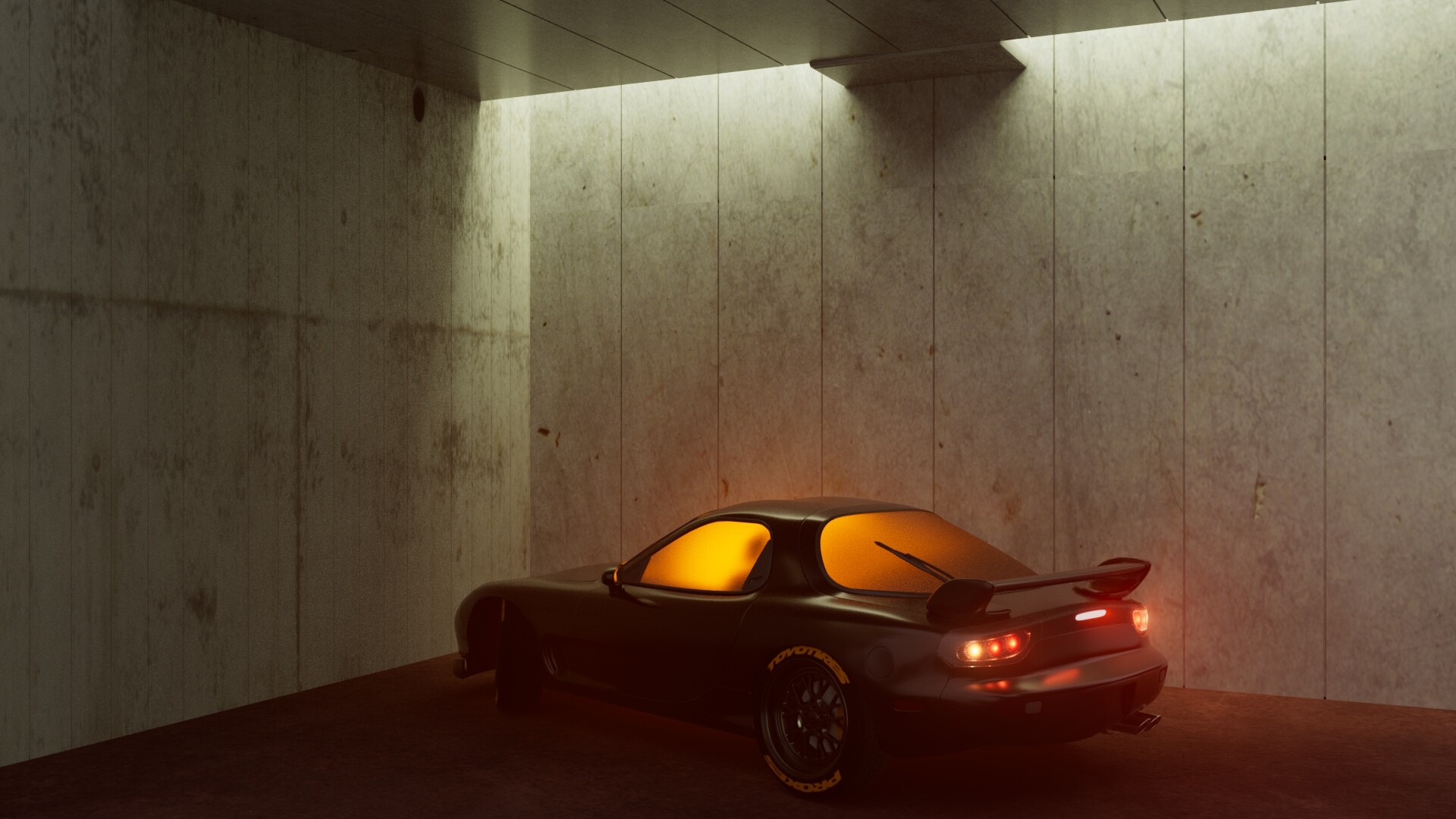 ArtStation - mazda rx7 render