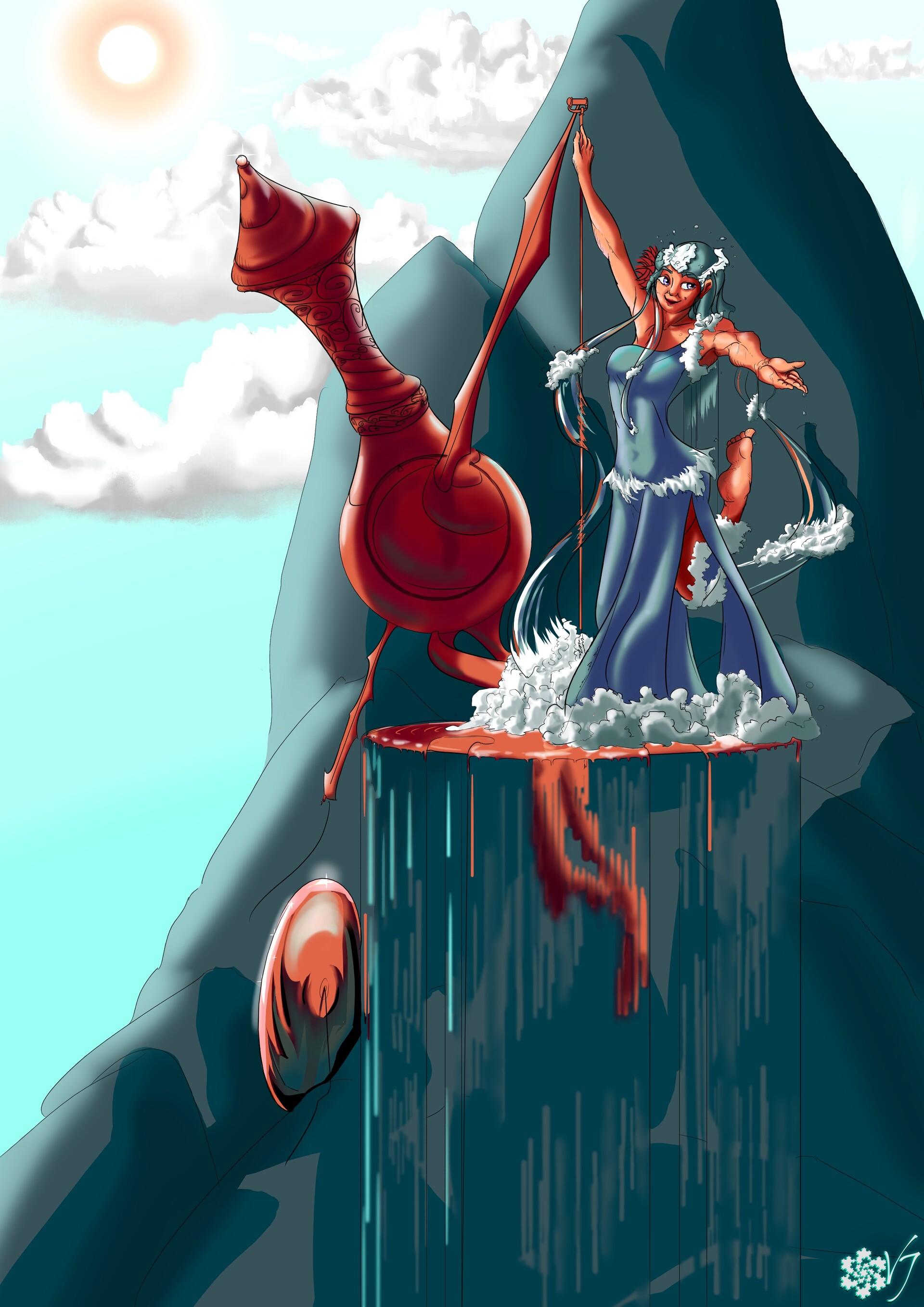 ArtStation - Waterfall sprite