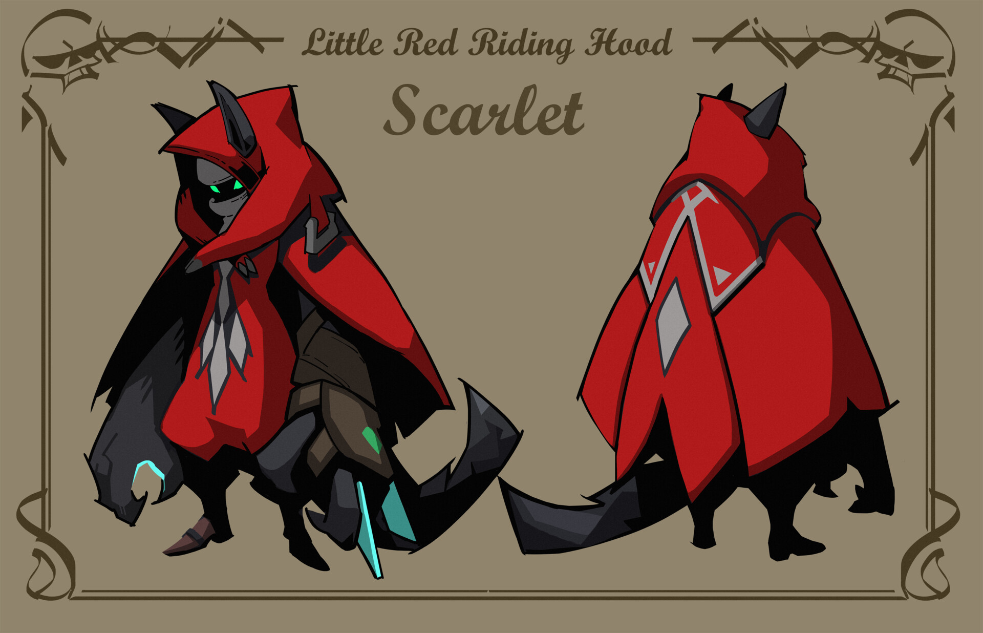 CYAN CROW - Dark fairy tale-Little Red Riding Hood