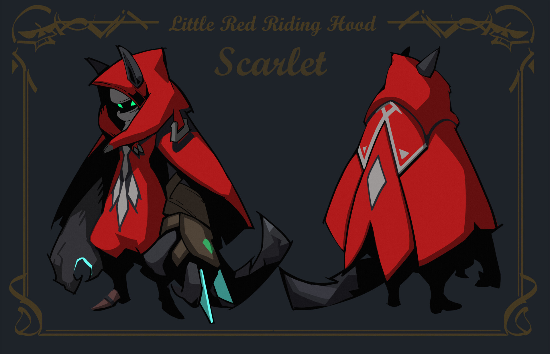 CYAN CROW - Dark fairy tale-Little Red Riding Hood
