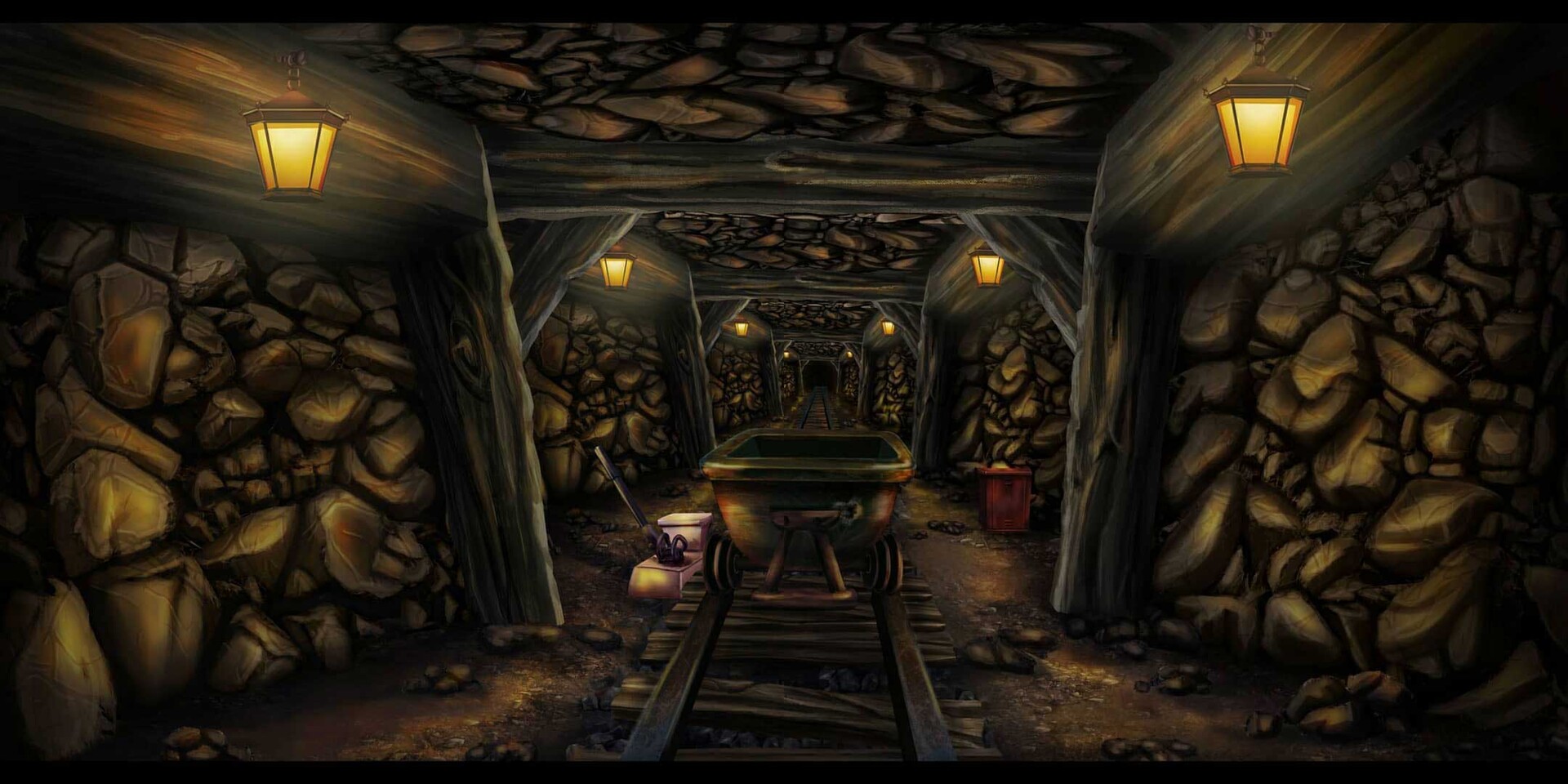 ArtStation - Coal mine background art