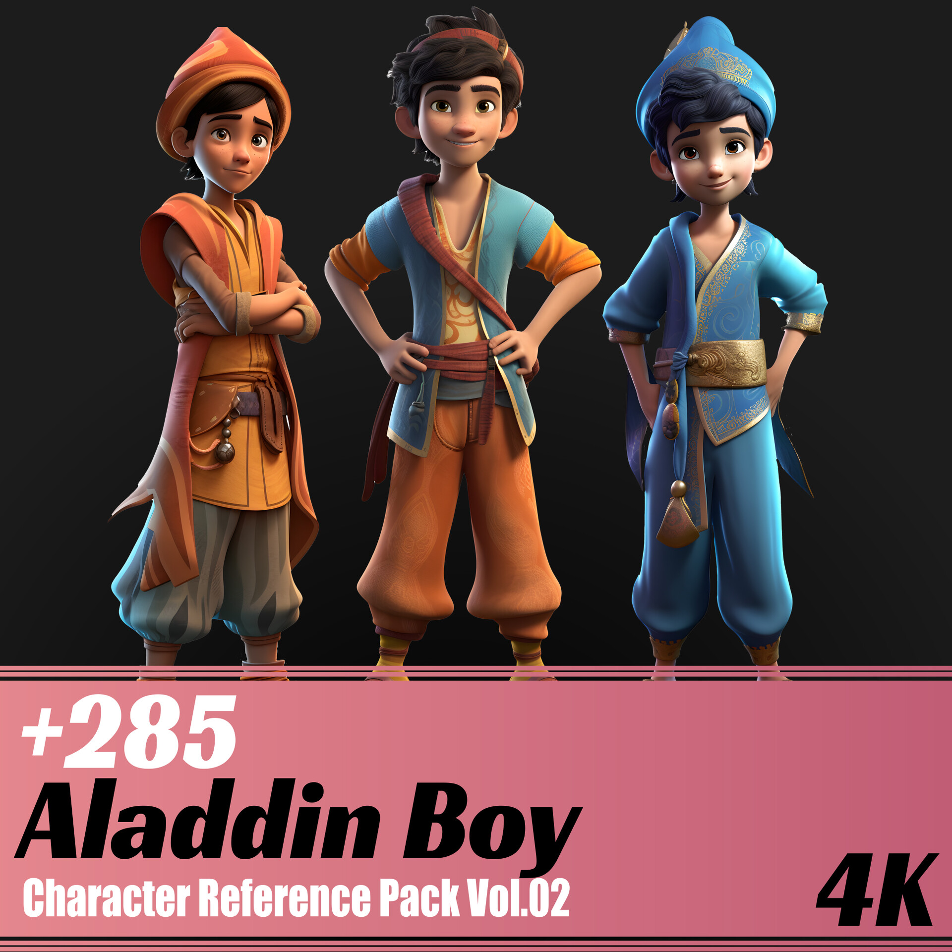 ArtStation - +285 Aladdin Boy |4K | Character Reference Pack Vol.02
