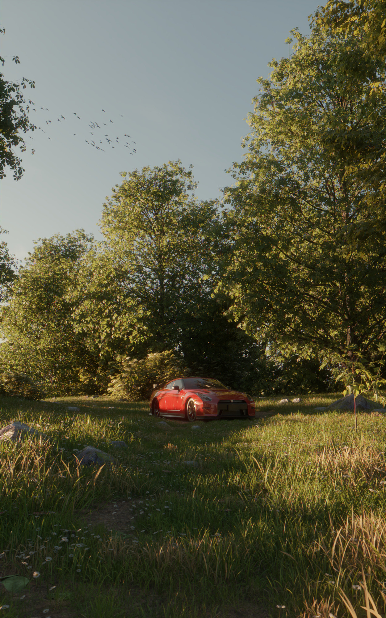 ArtStation - GTR R35 in The Woods-Environment Project #1