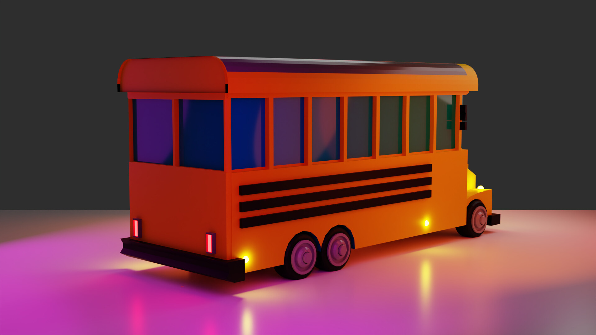 Ravindu Sandeepa - LOW POLY BUS -BLENDER