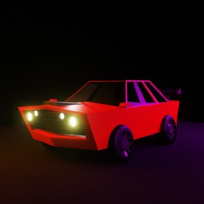 Ravindu Sandeepa - LOW POLY CAR - BLENDER