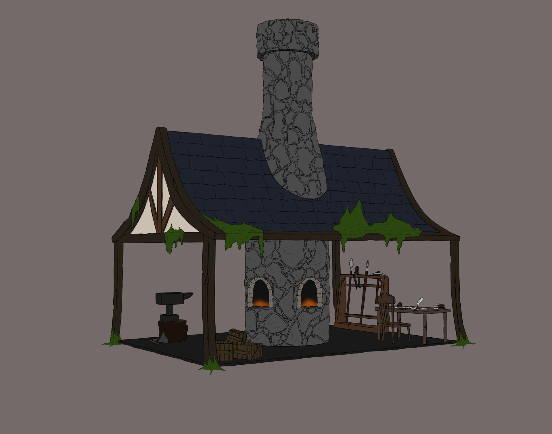 ArtStation - Blacksmith Workshop Design