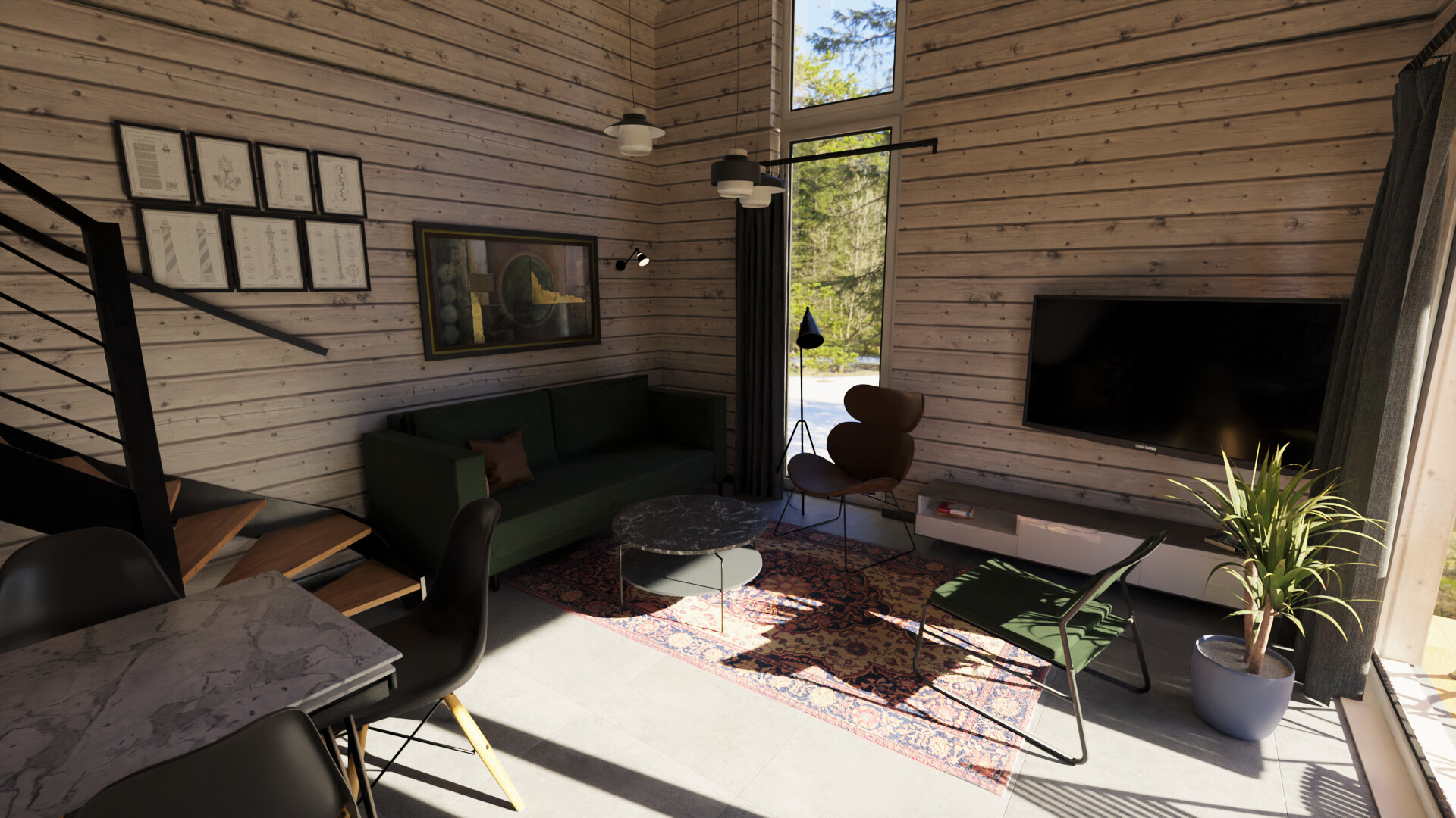 ArtStation - Interior design - summer house