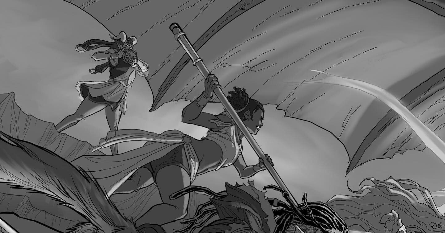 Pablo Barrios - "Grand final battle" Illustration of a client's dnd ...