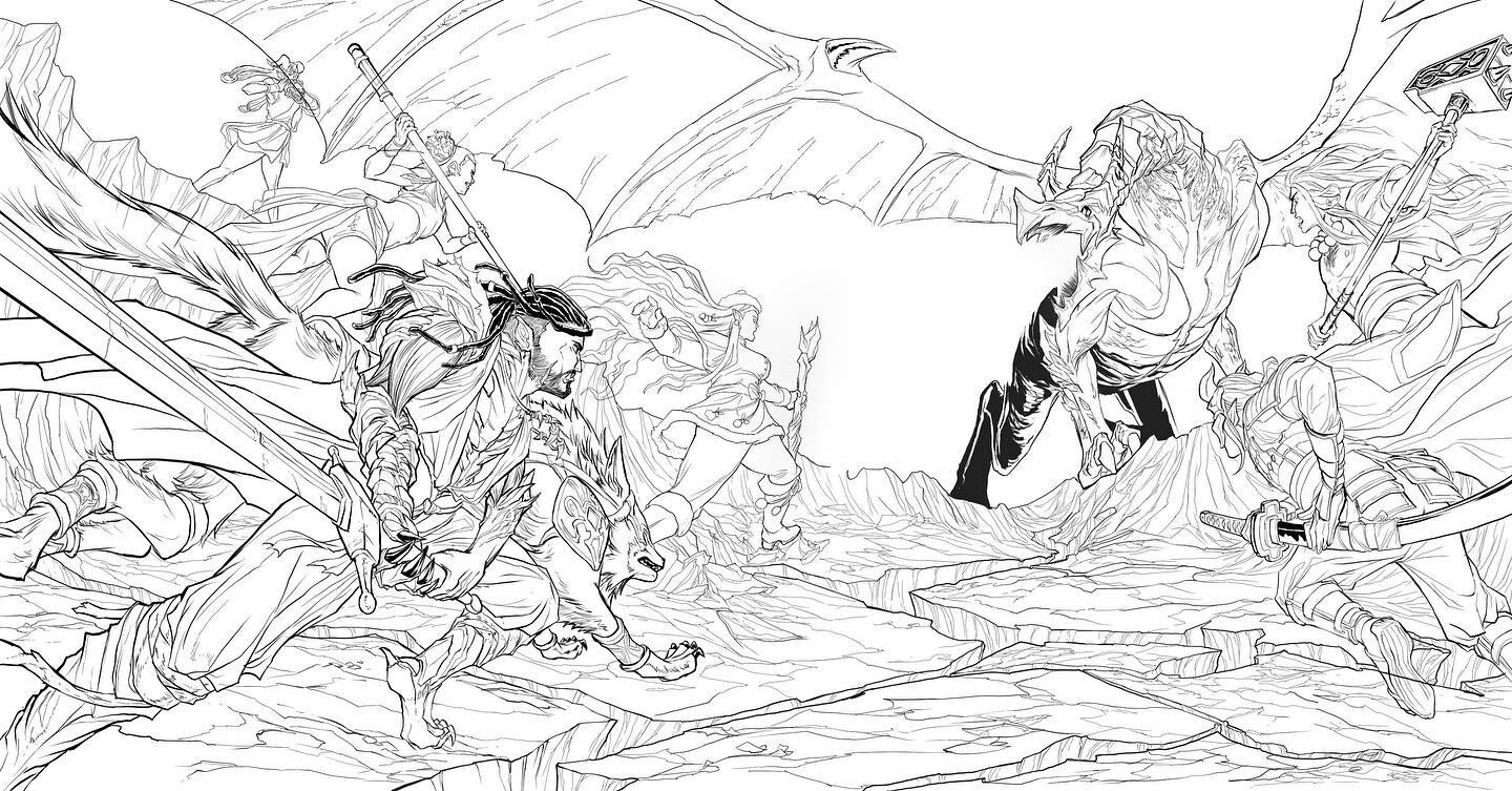 Pablo Barrios - "Grand final battle" Illustration of a client's dnd ...