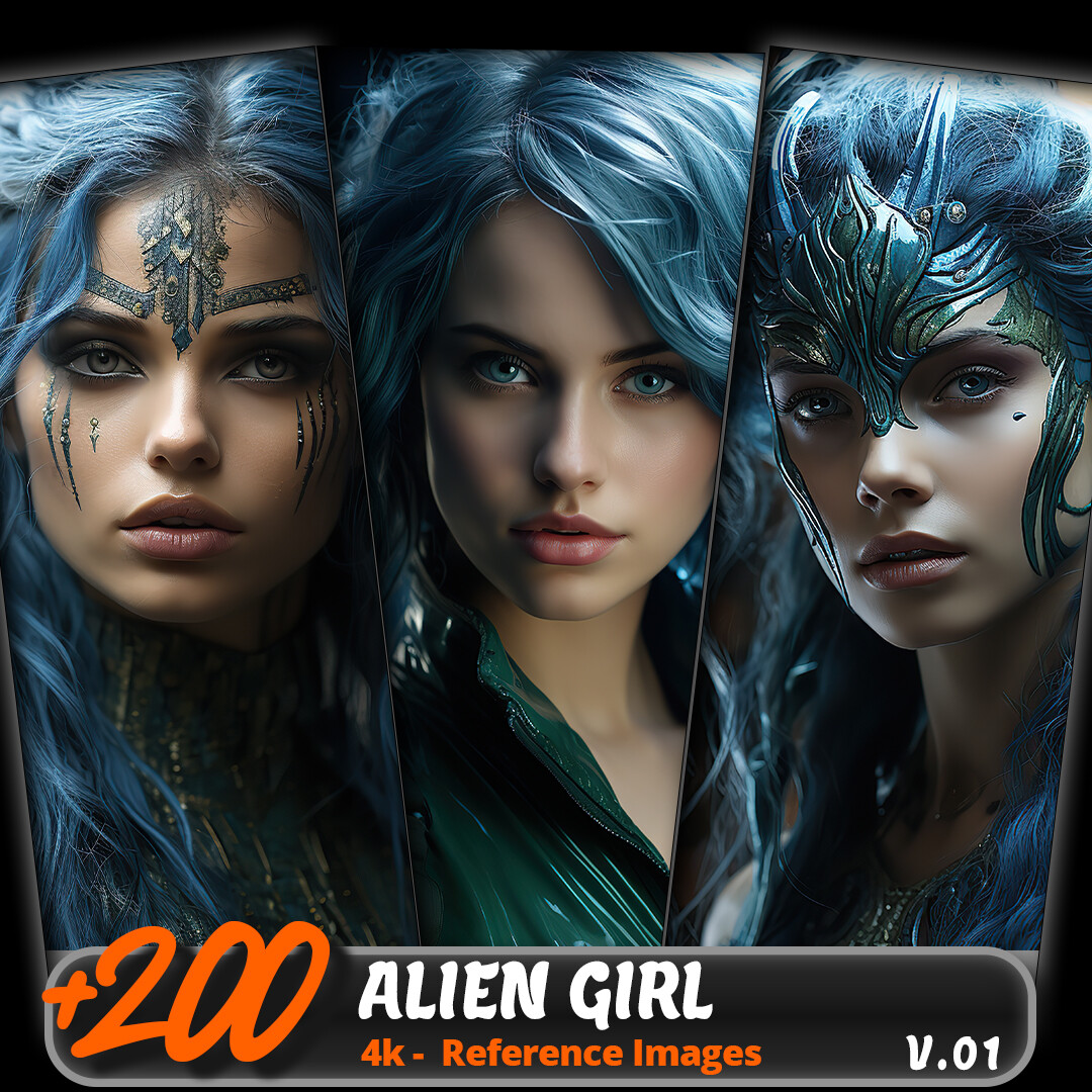 ArtStation - ALIEN GIRL VOL.01/ 4K/ Reference Image