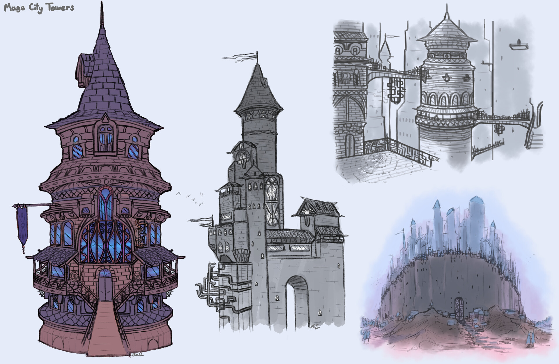 ArtStation - Mage City Ideas