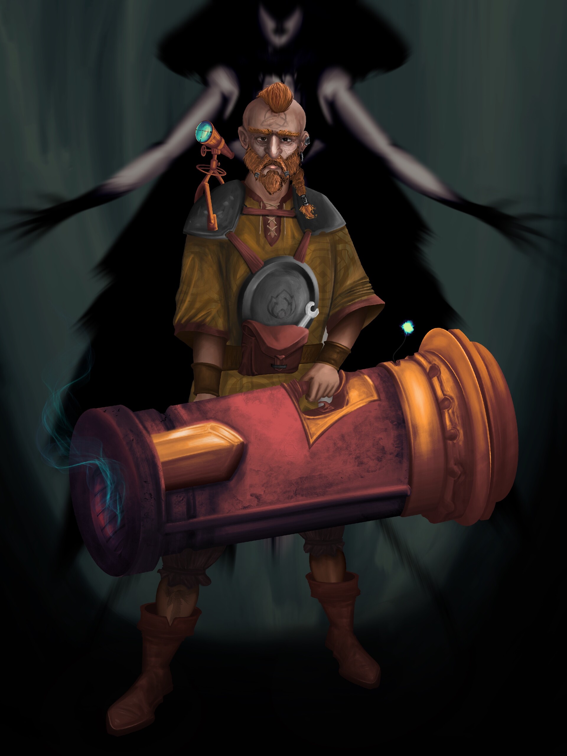 ArtStation - Heavy gunner Witch Hunter character design and concept poster