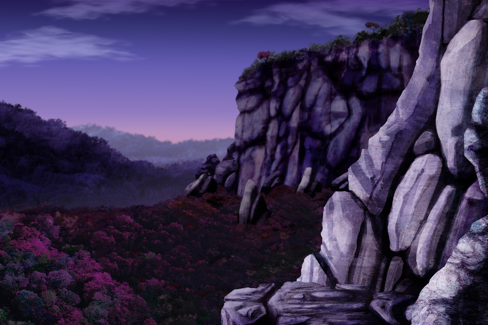 ArtStation - Cliffside at Dawn | 02