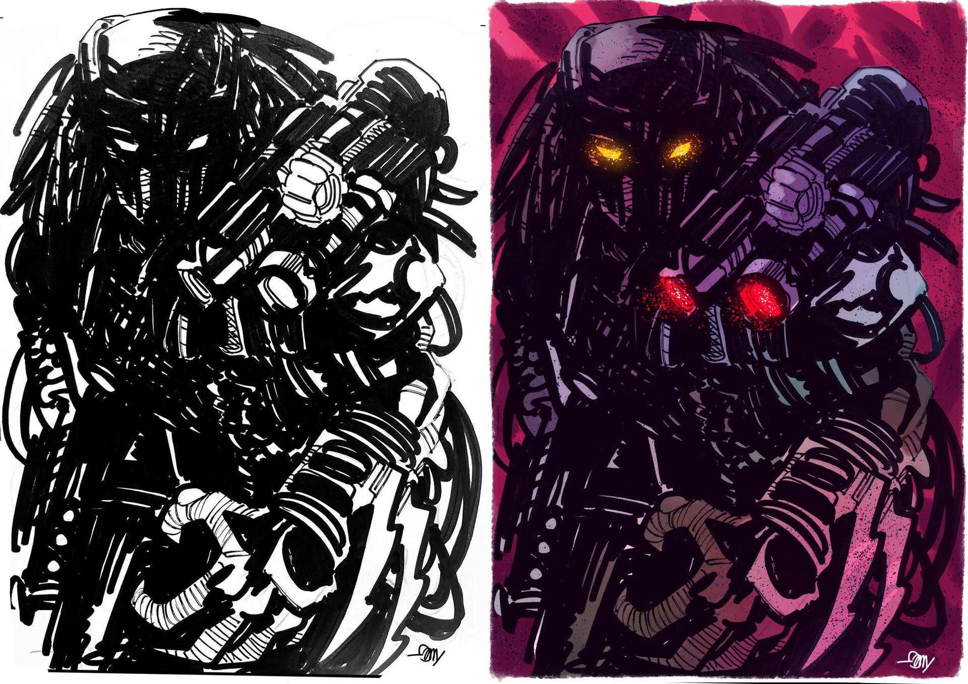 ArtStation - Predator colours over Seth Damoose