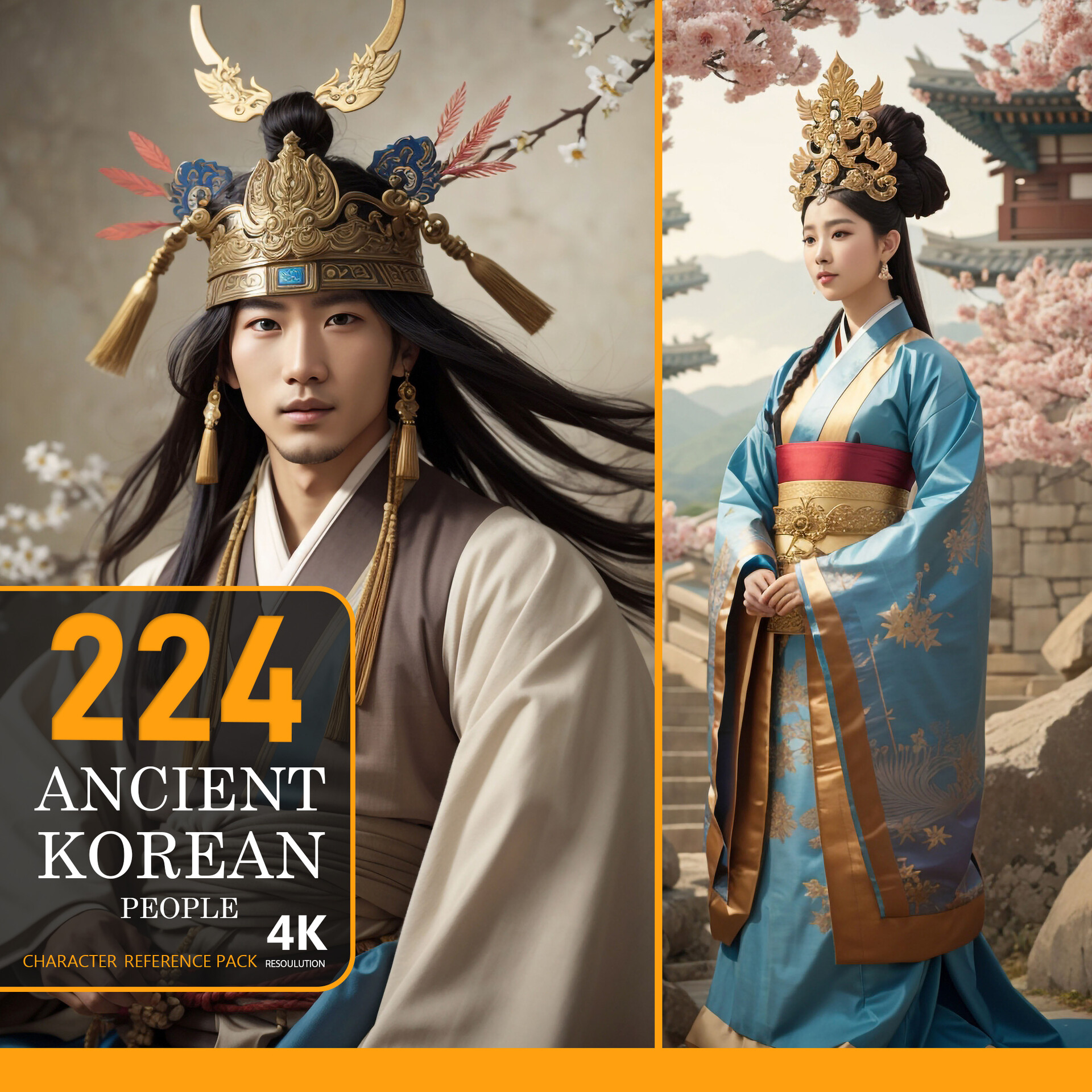 ArtStation - Ancient Korean People Vol.1 4K|Character Reference Pack