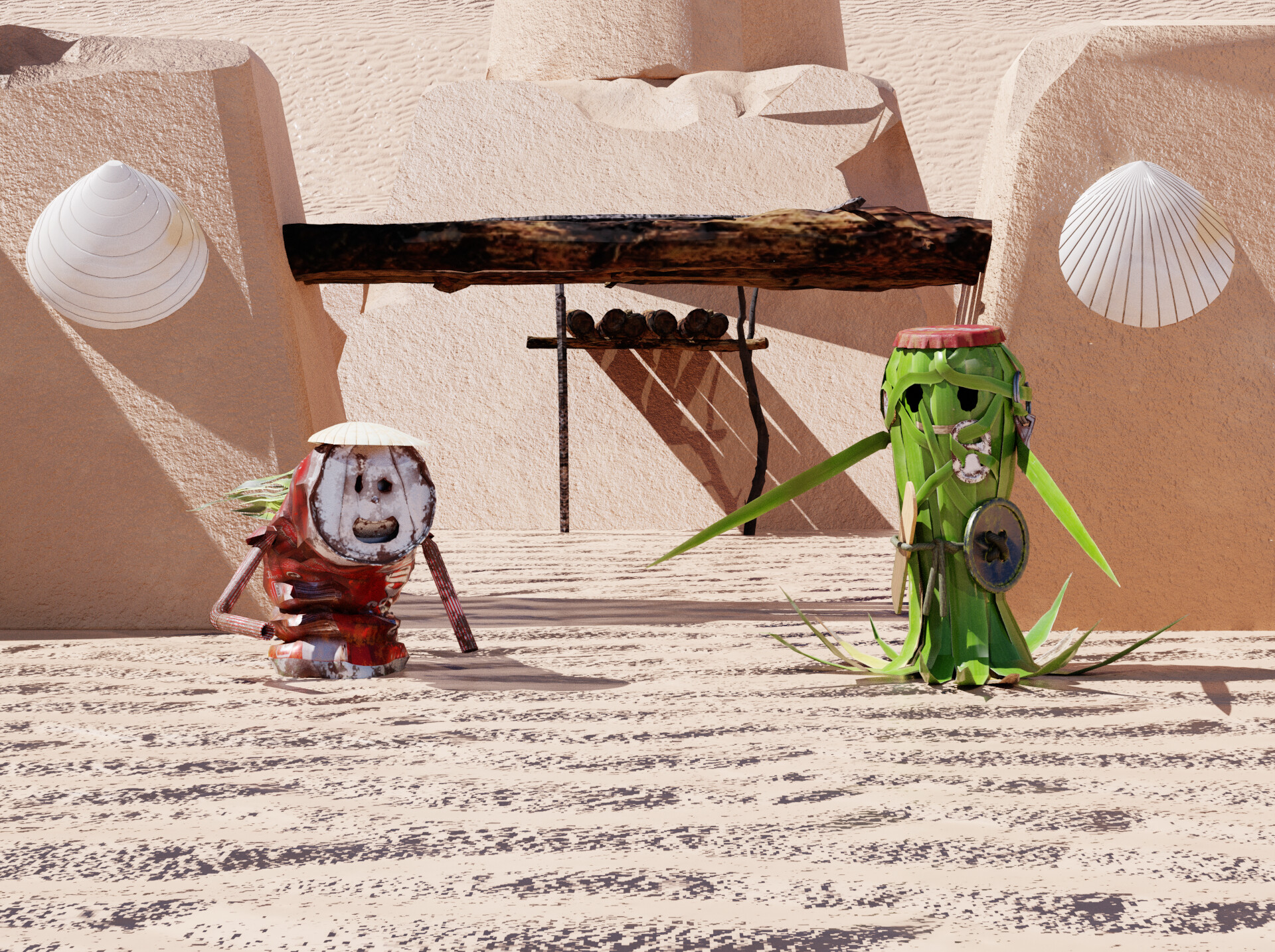 ArtStation - 2 characters escaping tidewater