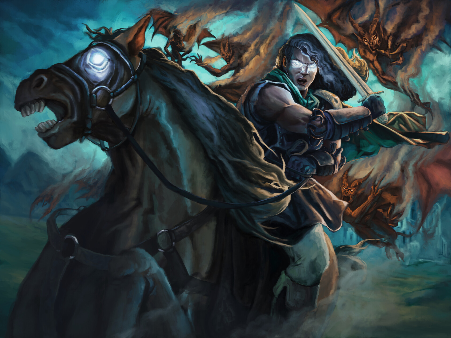 ArtStation - Hedda and the demon chase