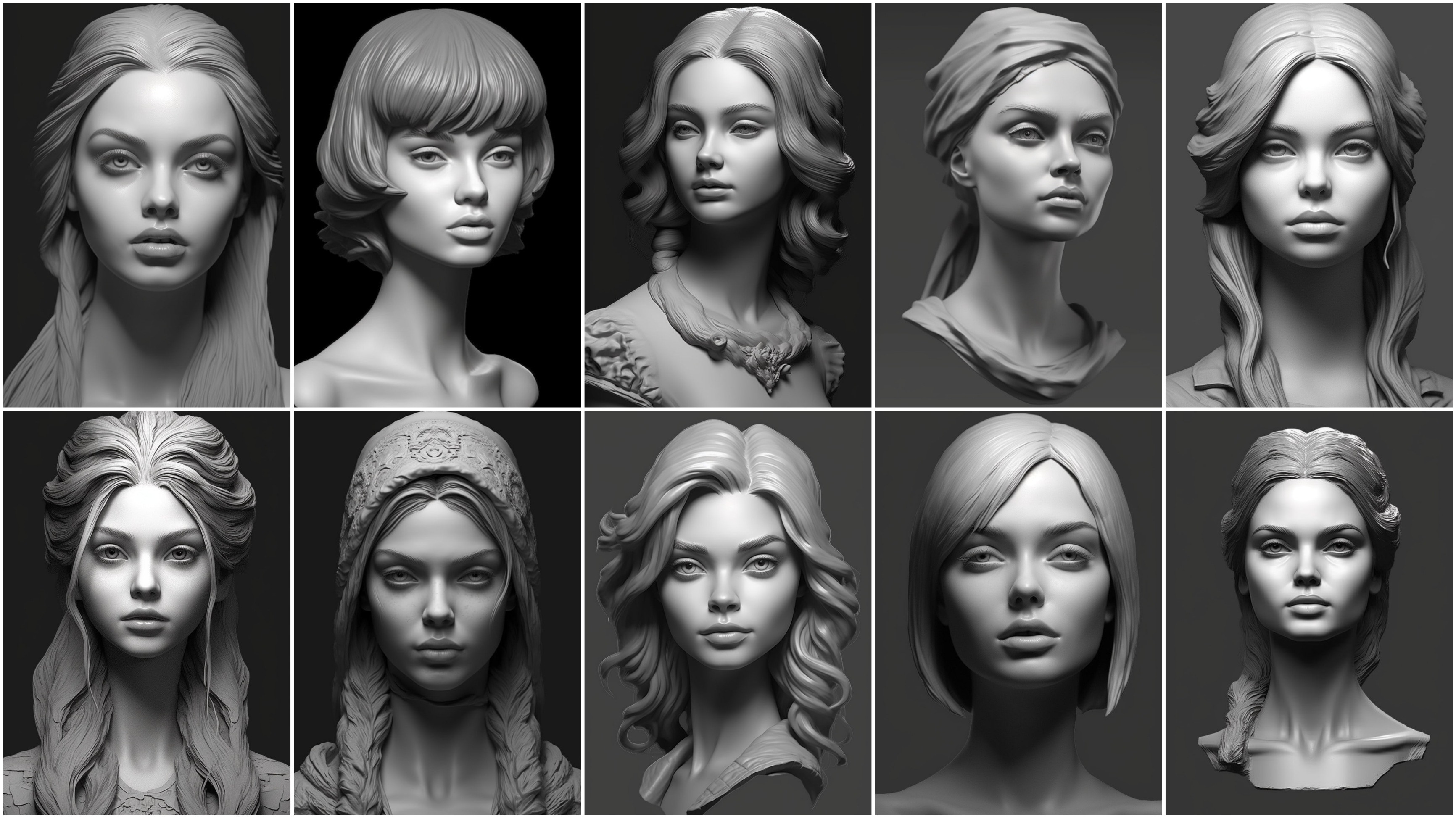 Tika Art - +200 Russian Female Head Sculpt (4K)