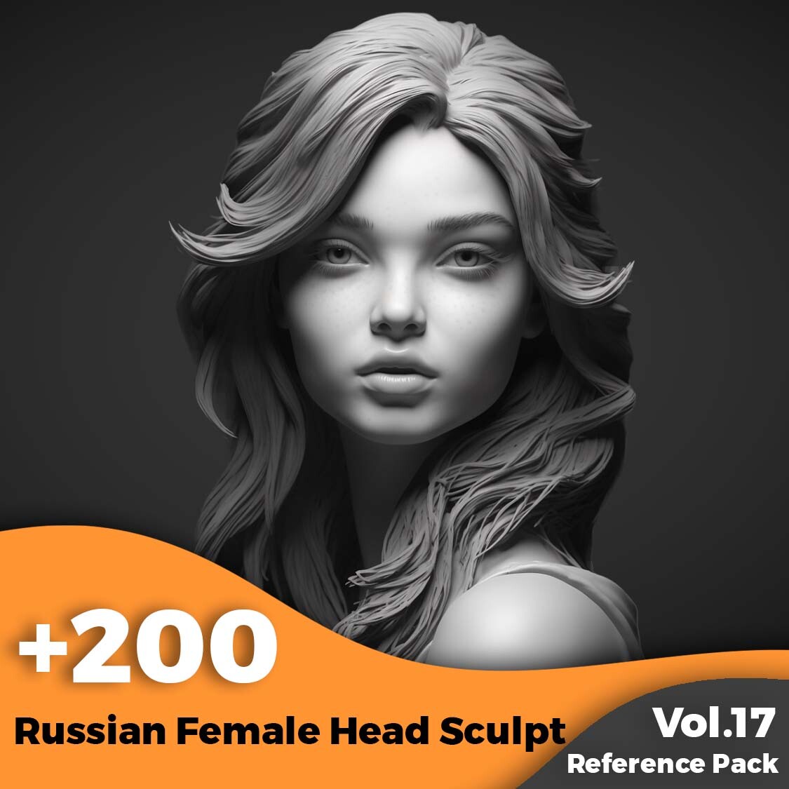 3D Head Sculpt References in 4K - Tika Art - +200 Russian Female Head ...