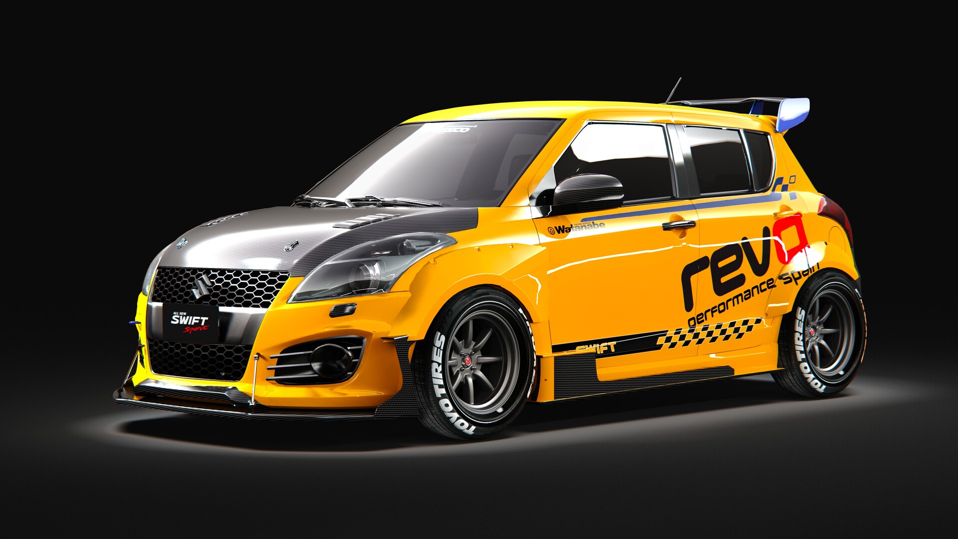 ArtStation - Suzuki Swift GT 2017 Rocket Bunny x Carbon