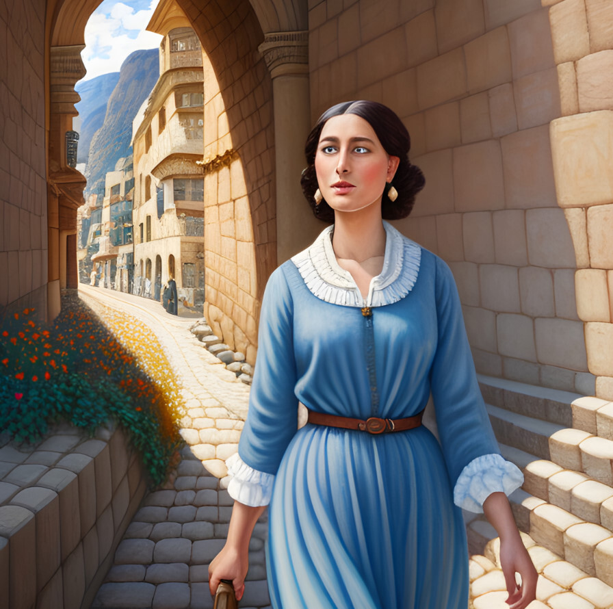 ArtStation - woman in an ancient city