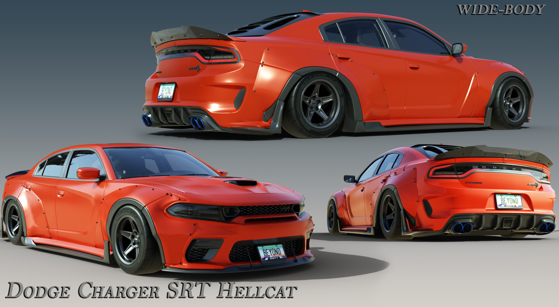 ArtStation - Dodge Charger srt hellcat WideBody