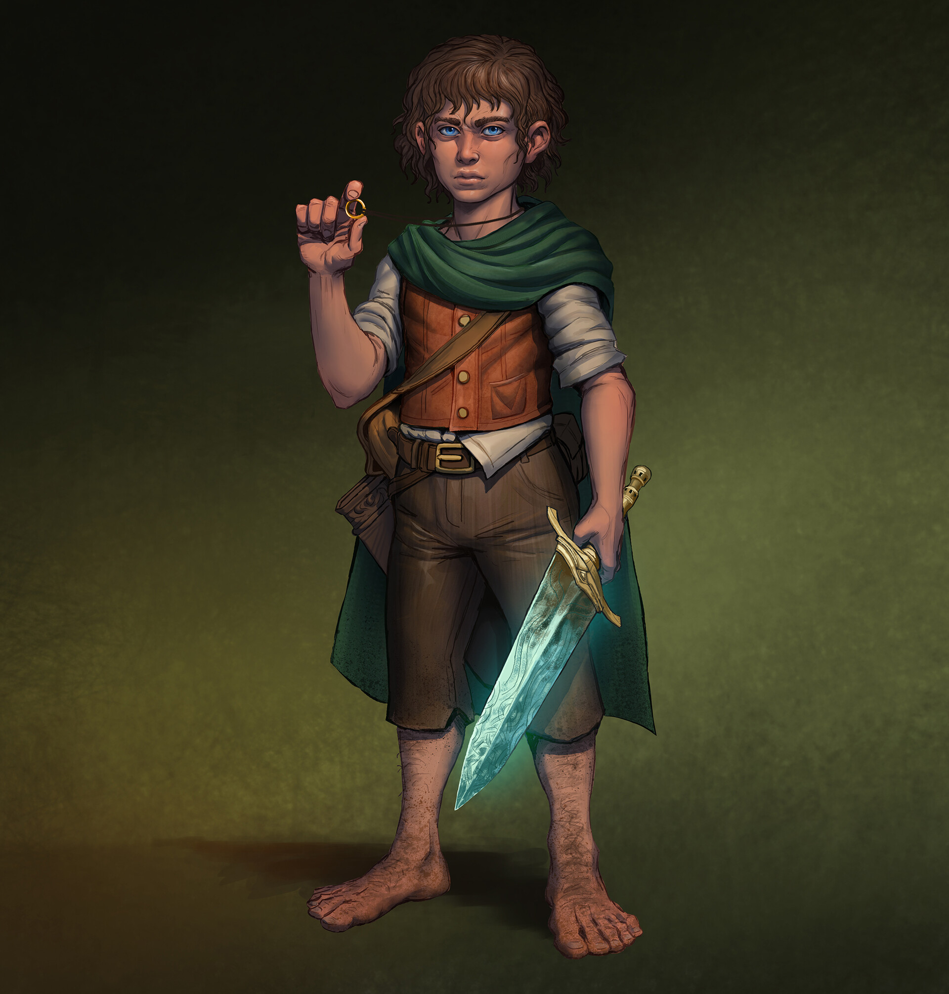 ArtStation - Frodo with the Moonlight Great Sword