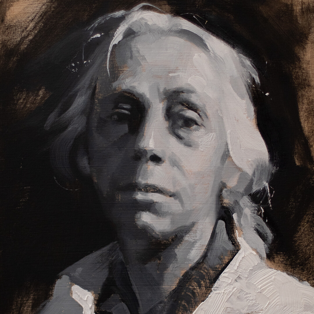 Kathe Kollwitz Self Portrait Charcoal