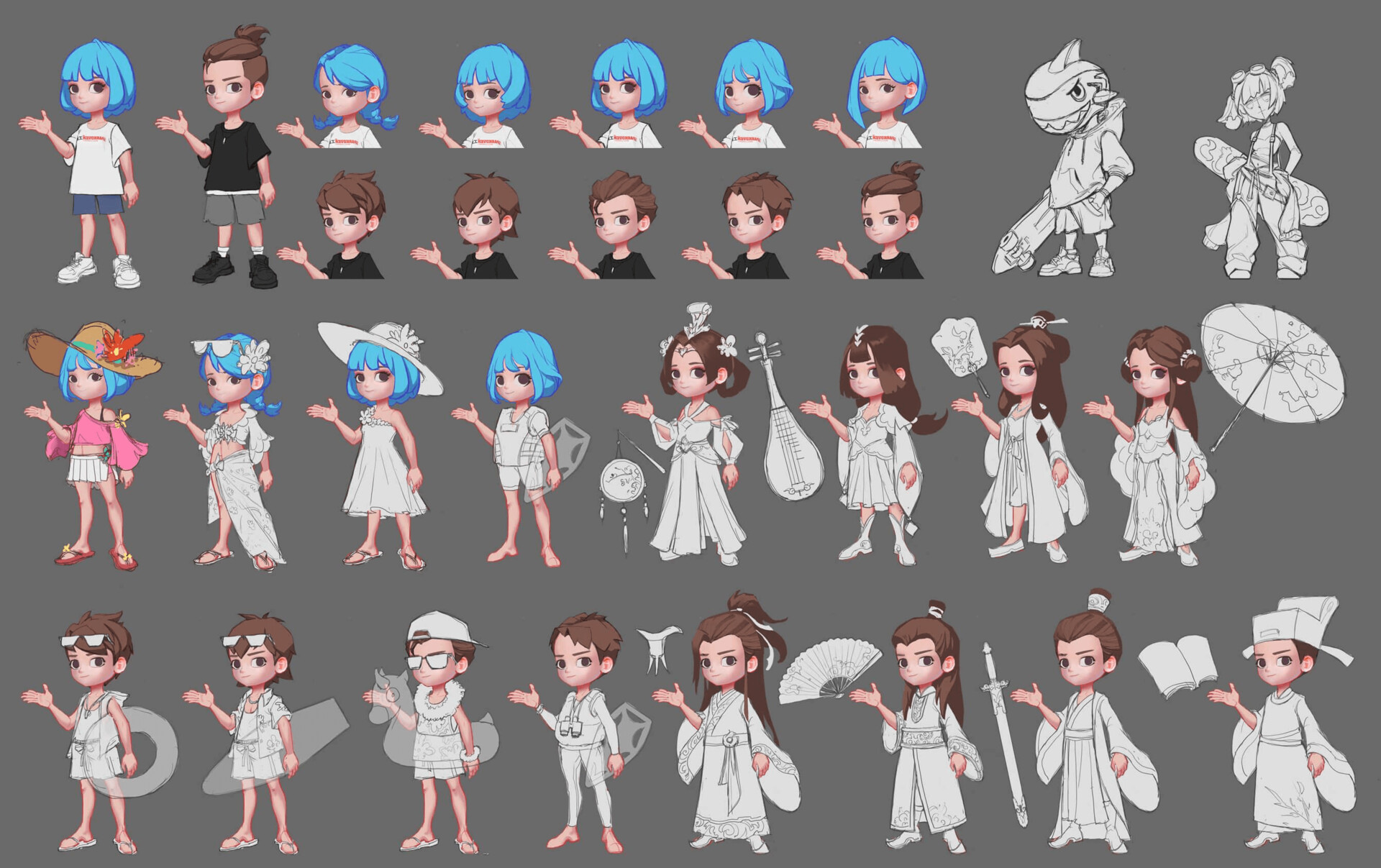 ArtStation - Q版换装概念设计