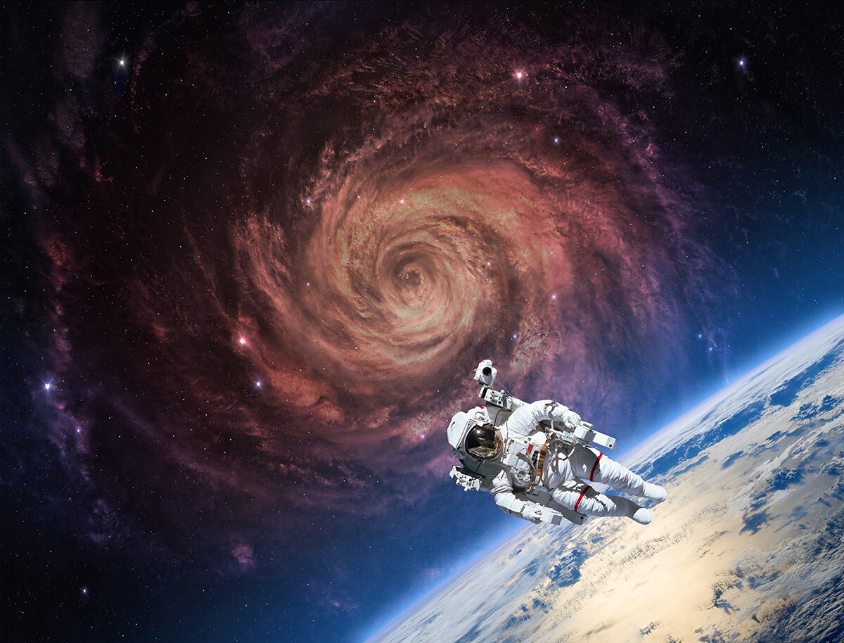 ArtStation - Earth and galaxy