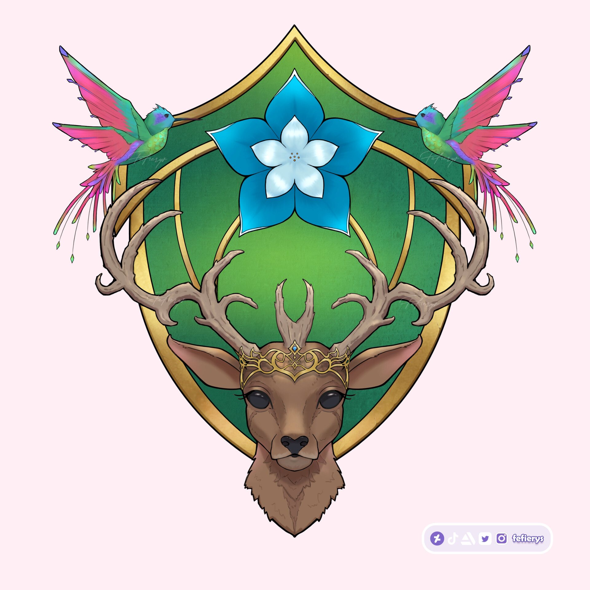 ArtStation - Heraldic shield - Elves