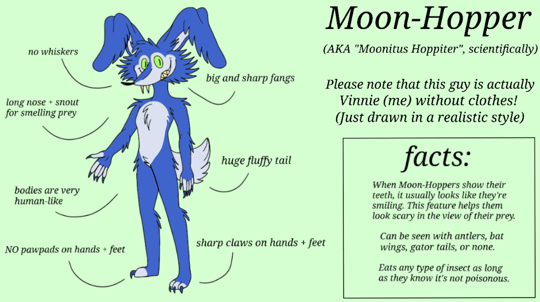 ArtStation - Moon-Hopper Species (Fact Sheet) - "The MoonRockers" Concept
