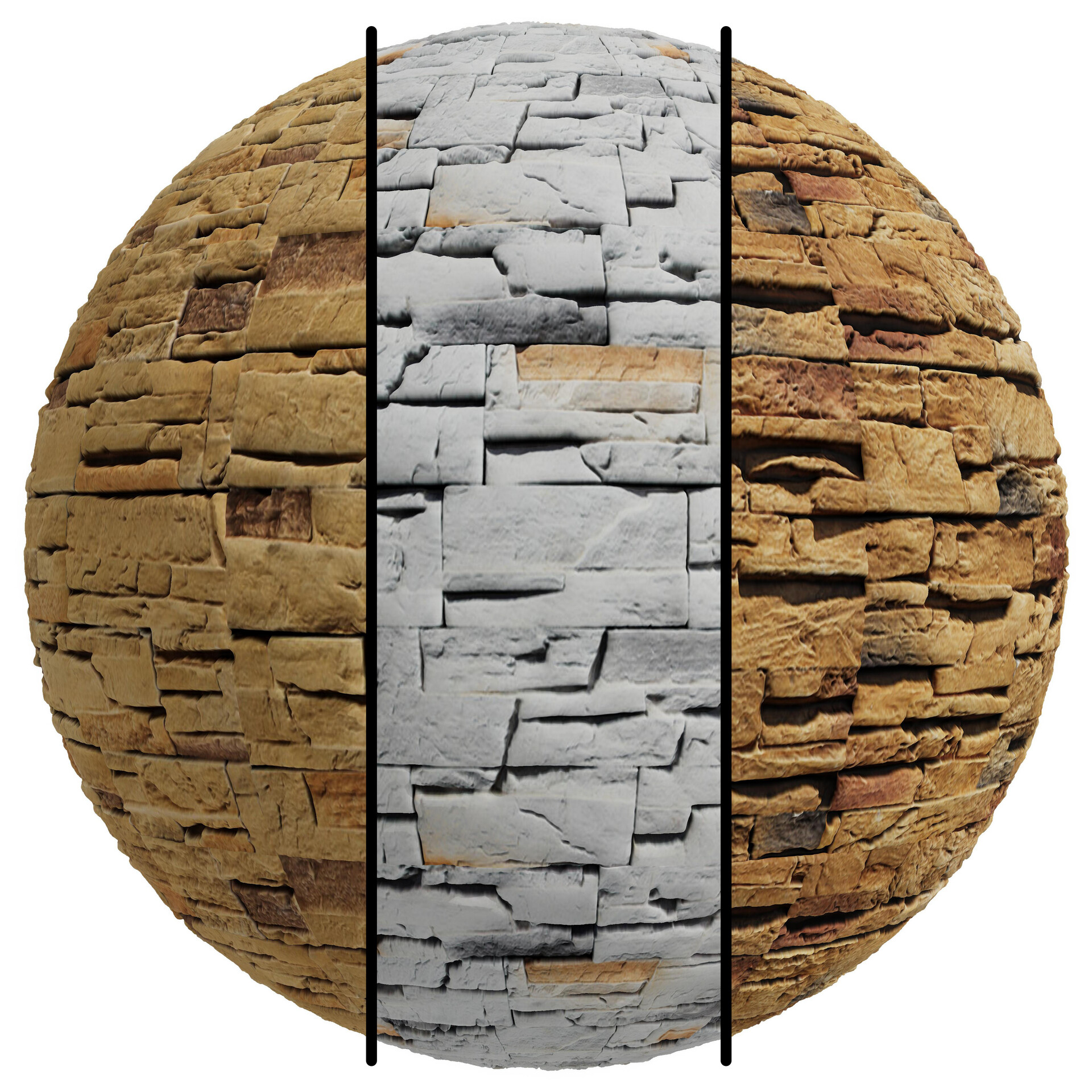 ArtStation - FB496 Facade stone, Artificial Stone | 3MAT | PBR | 4K