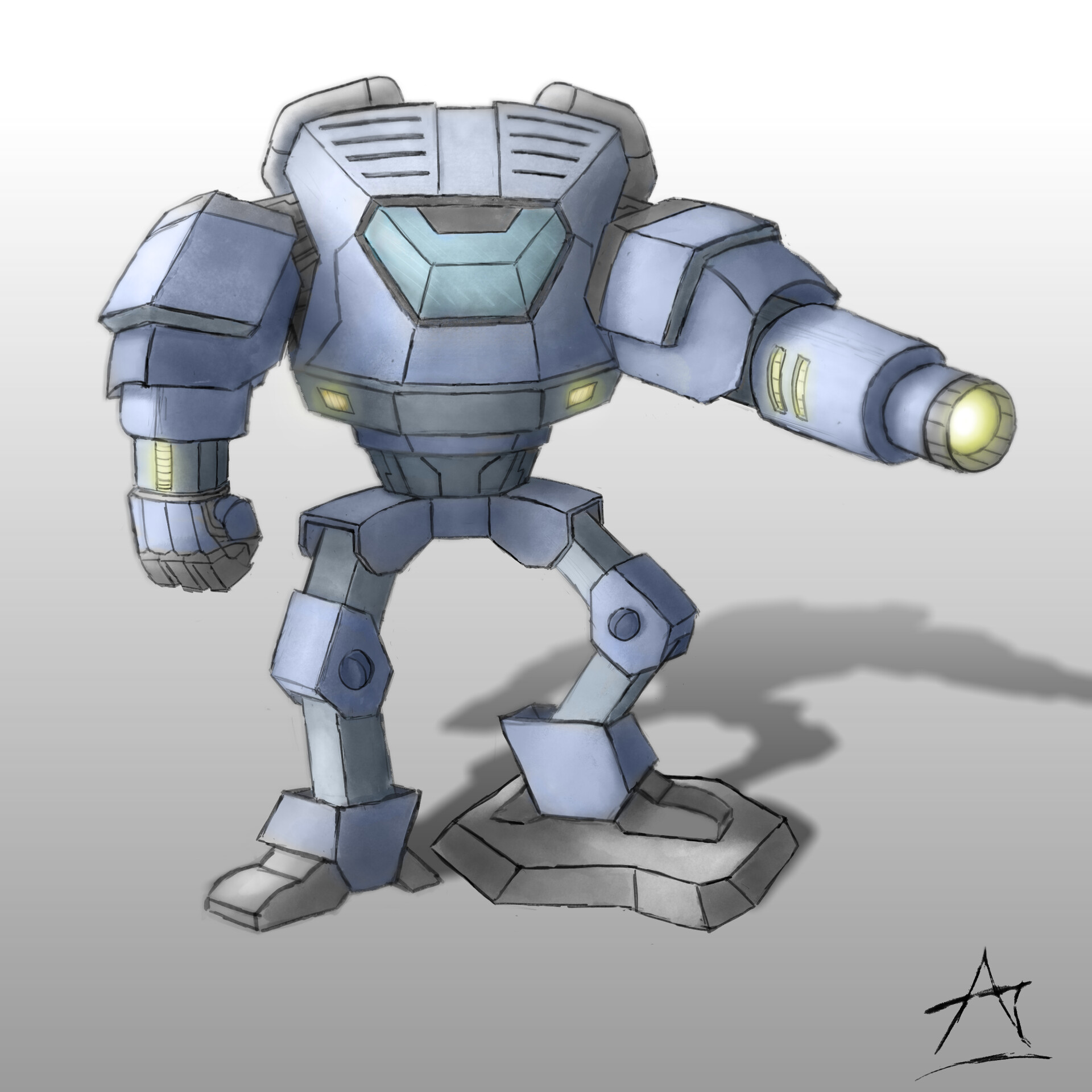 ArtStation - Robotic Suit Mech Concept