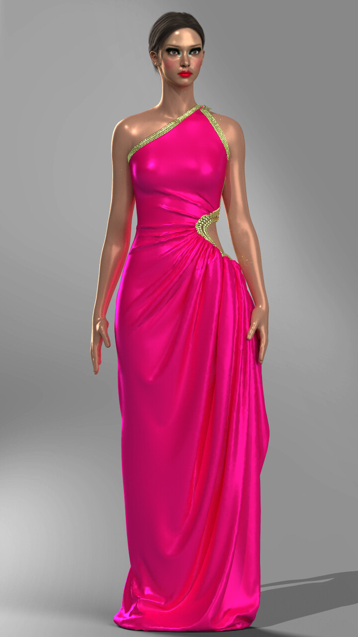 ArtStation - Dress with drape pattern