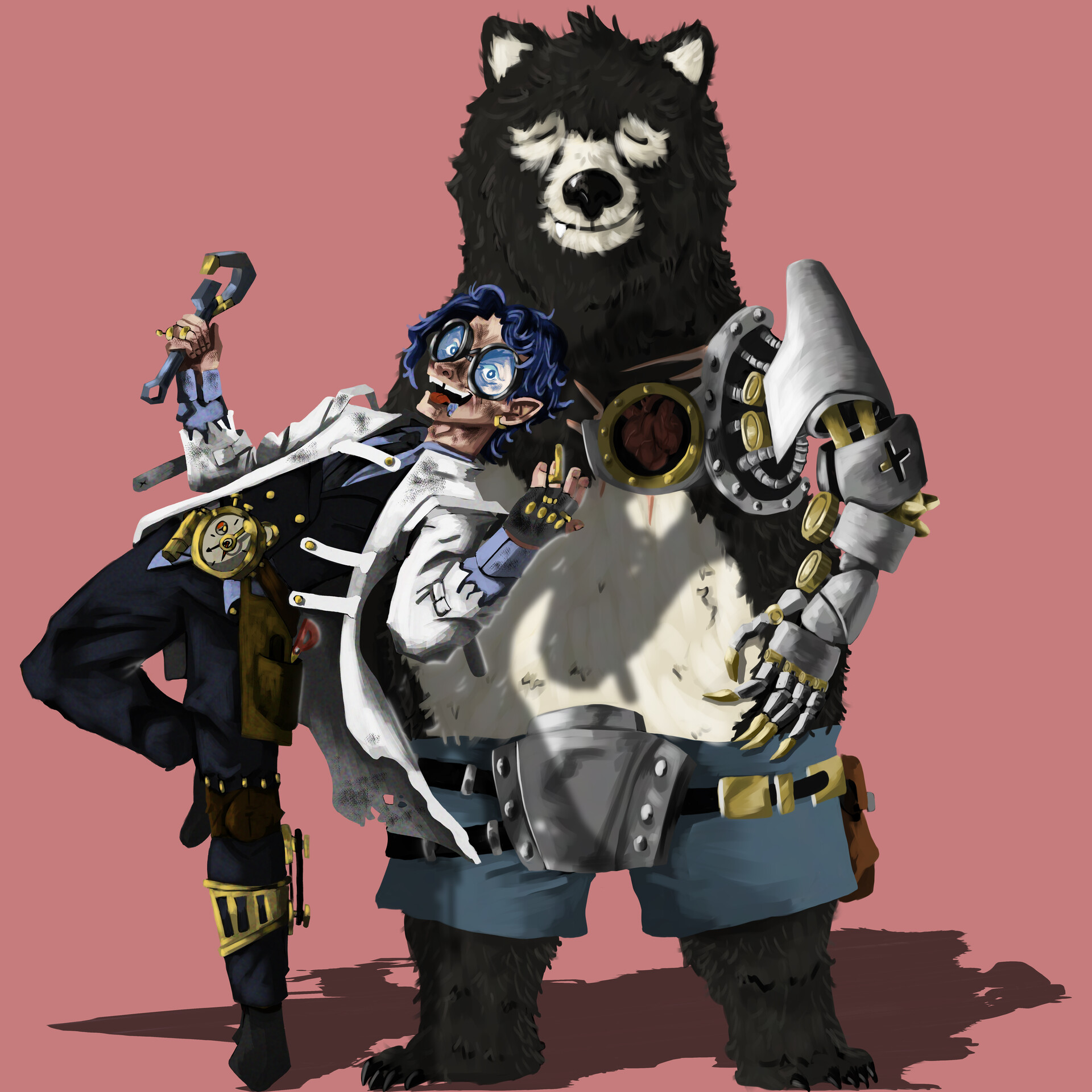 ArtStation - Elf & Bear (Comission)