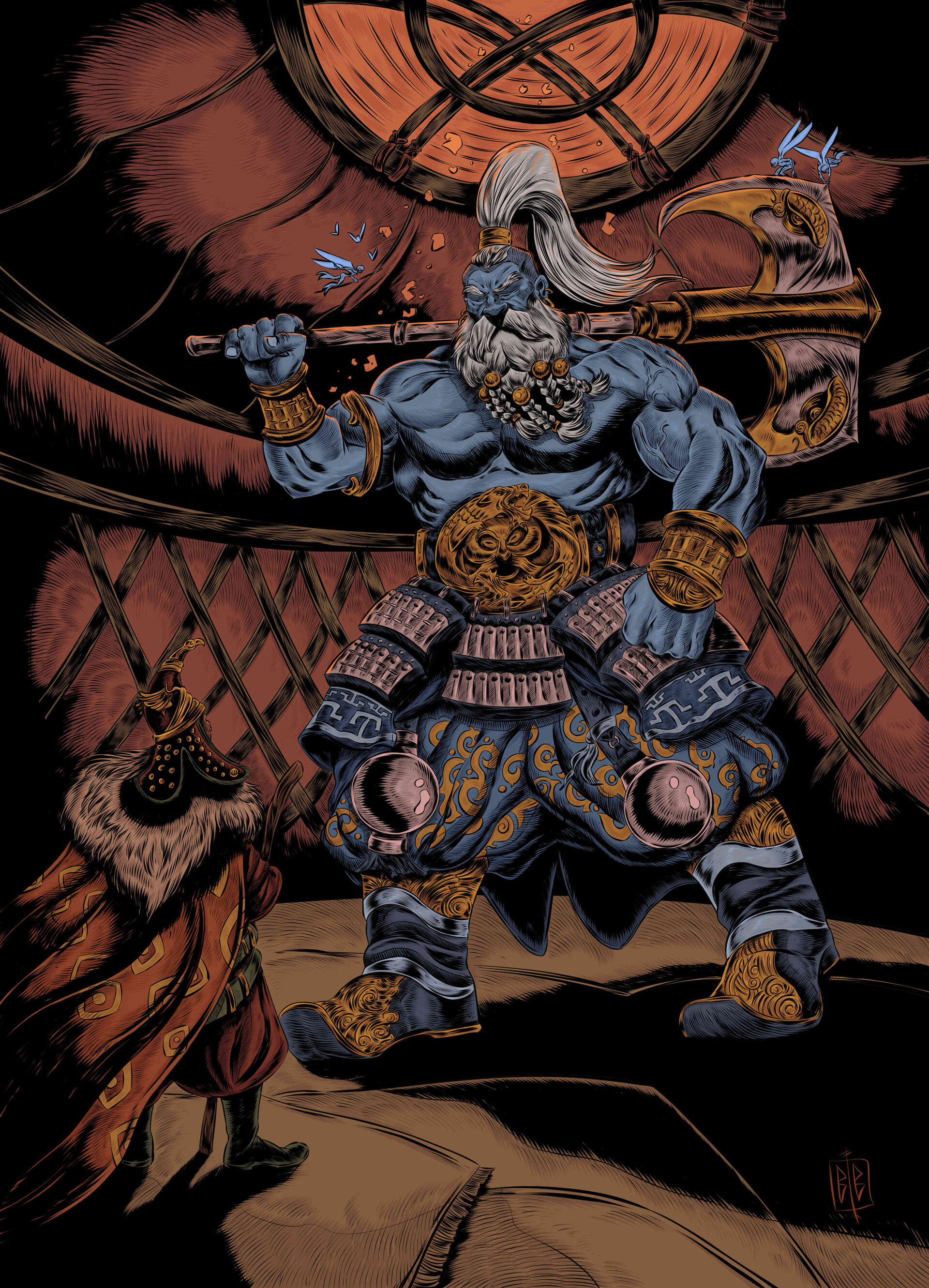 ArtStation - Ülgen the god of blue sky and lord of storms