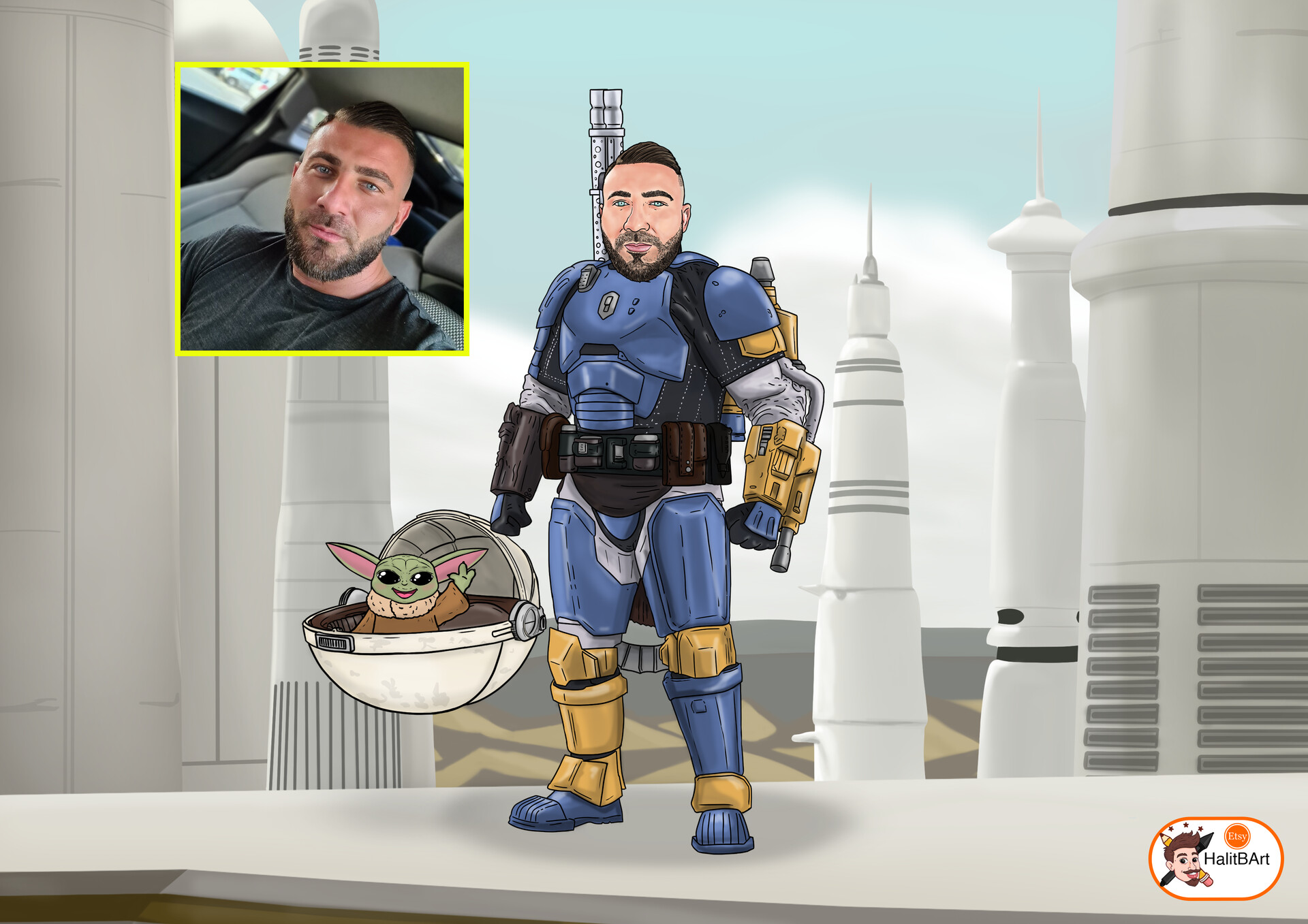 halit büyükyılmaz - Turn me in to Jedi ! Etsy:HalitBArt