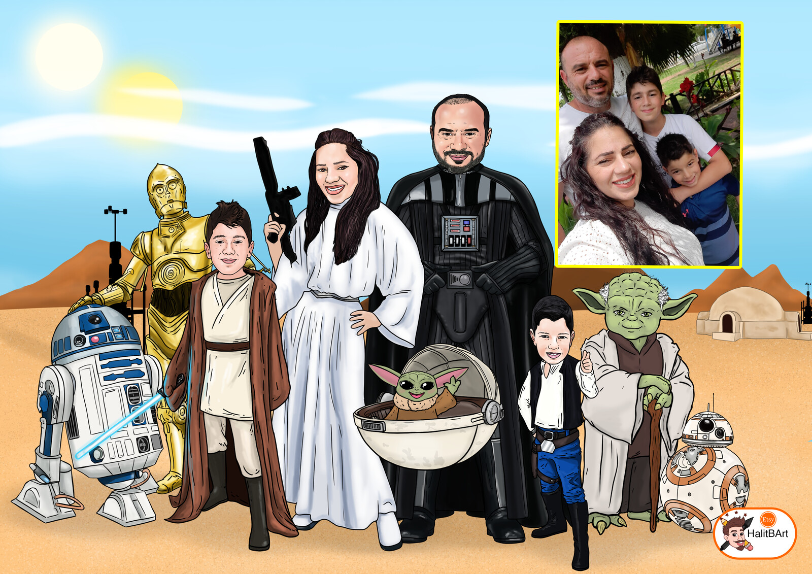 halit büyükyılmaz - Turn me in to Jedi ! Etsy:HalitBArt