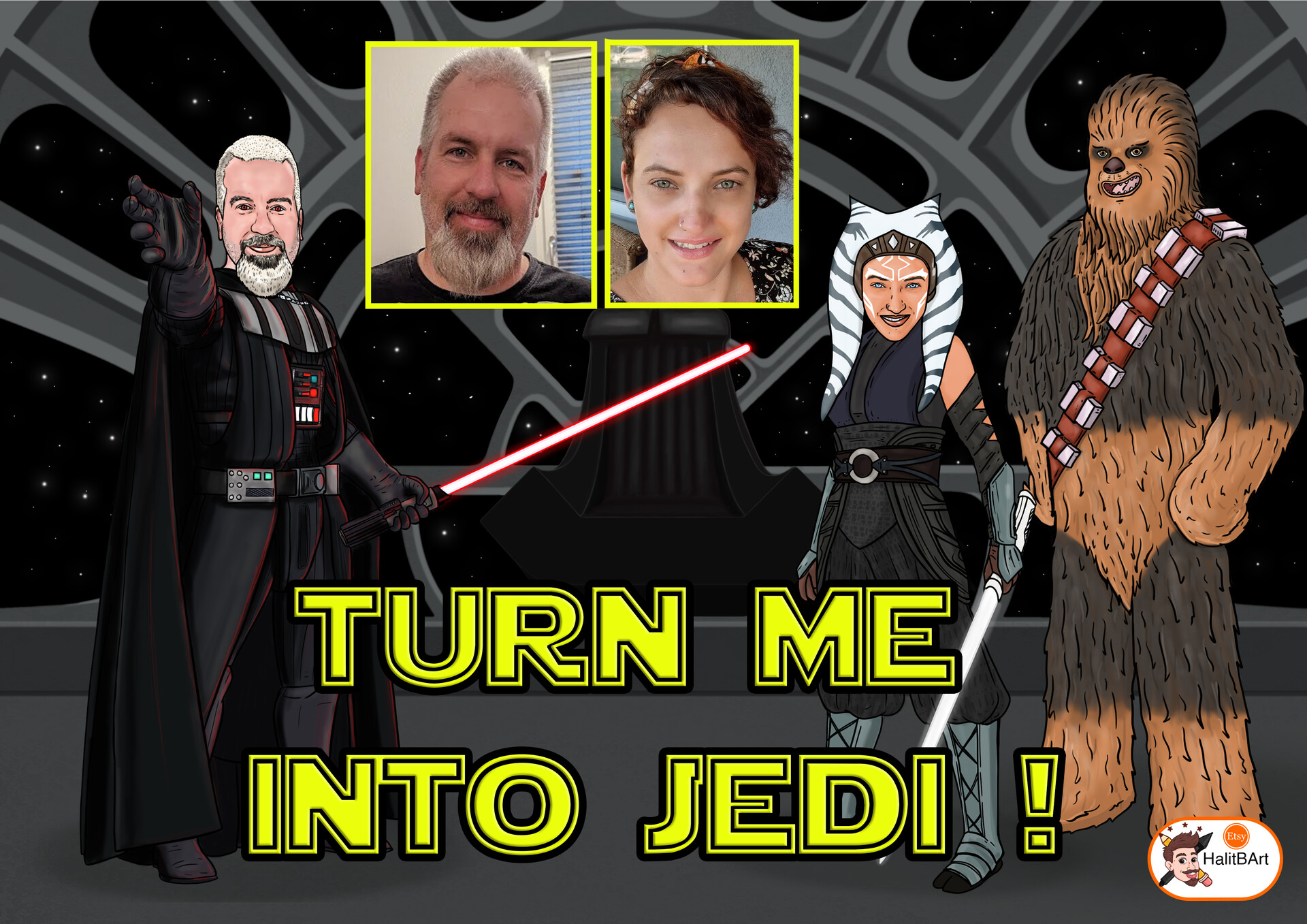 halit büyükyılmaz - Turn me in to Jedi ! Etsy:HalitBArt