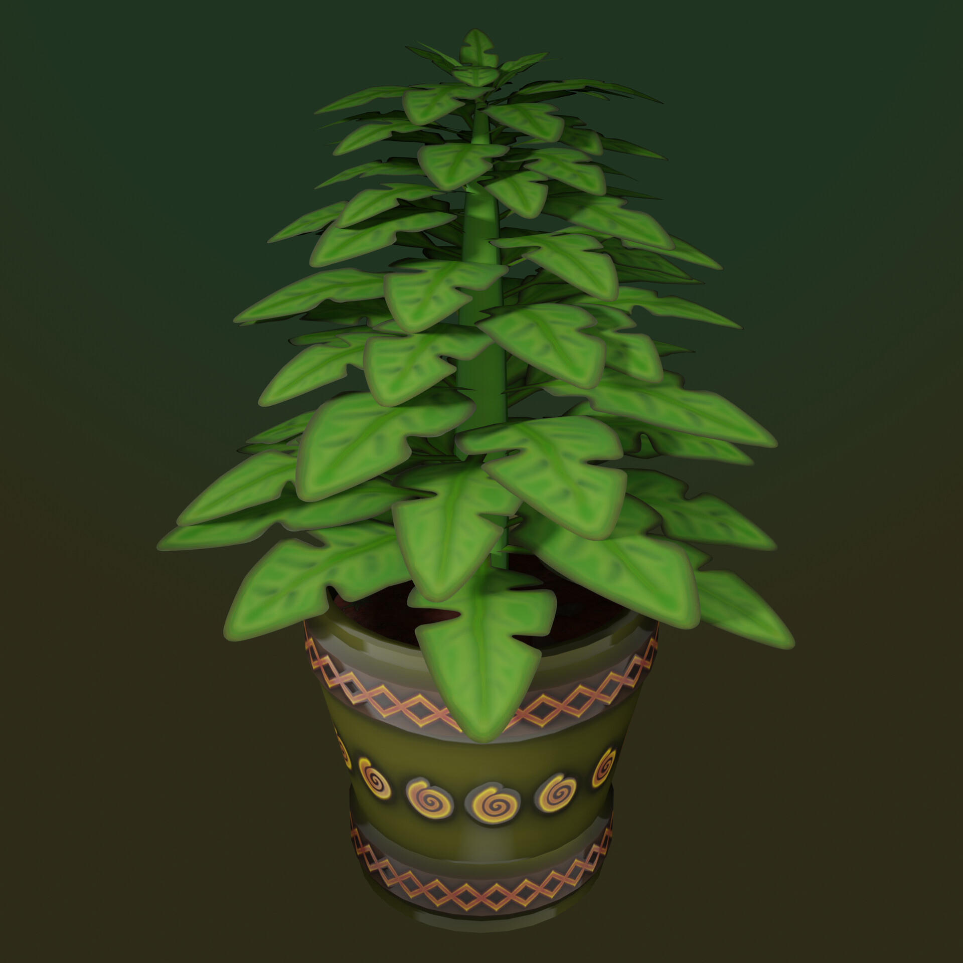 ArtStation - stylized_flower_pot_with