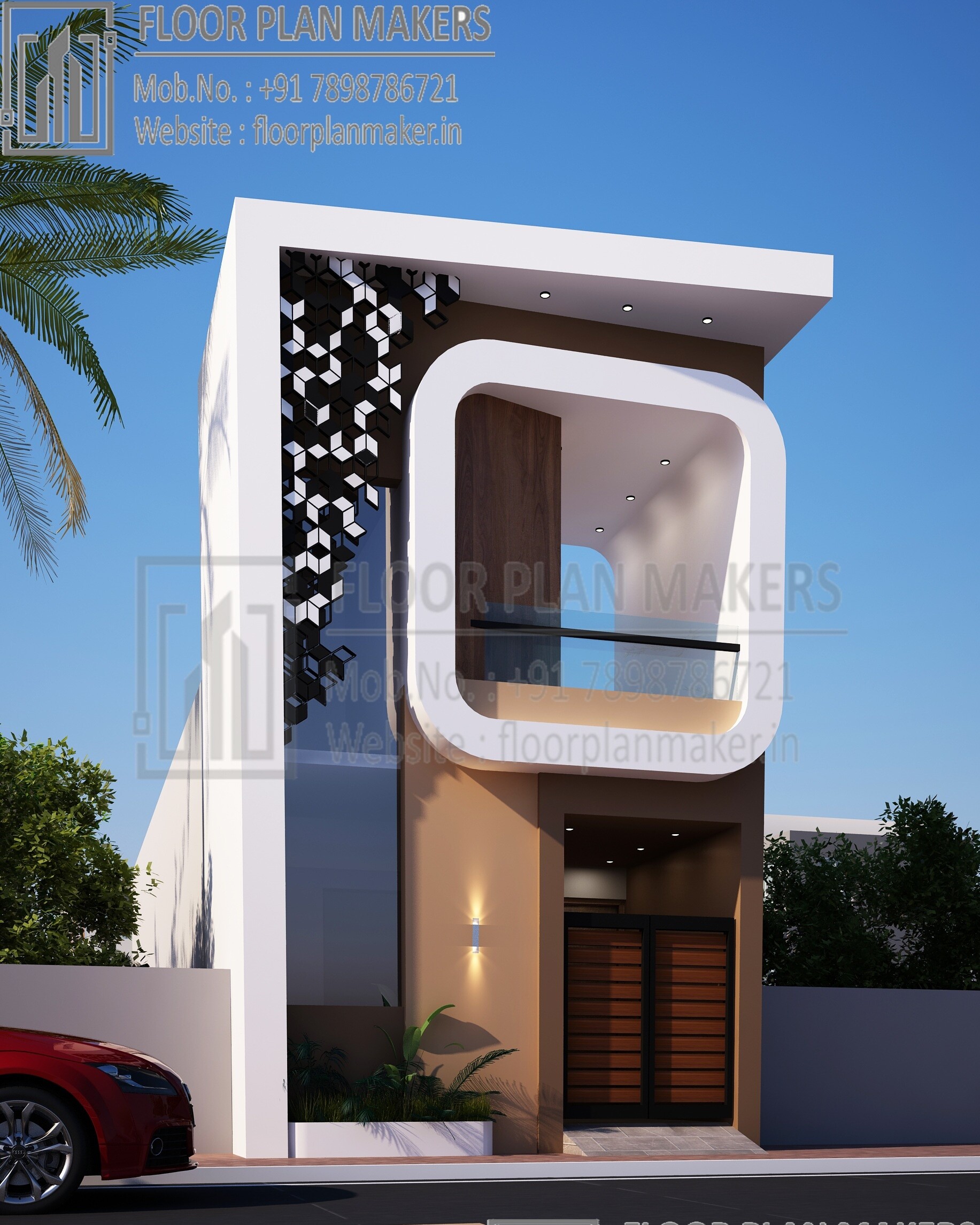 ArtStation - 15 foot house elevation design