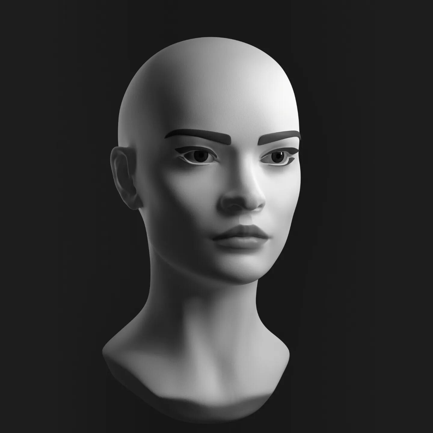 ArtStation - female head 3D Sculpt