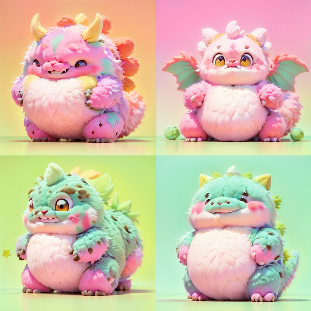 ArtStation - cute dragon furry style