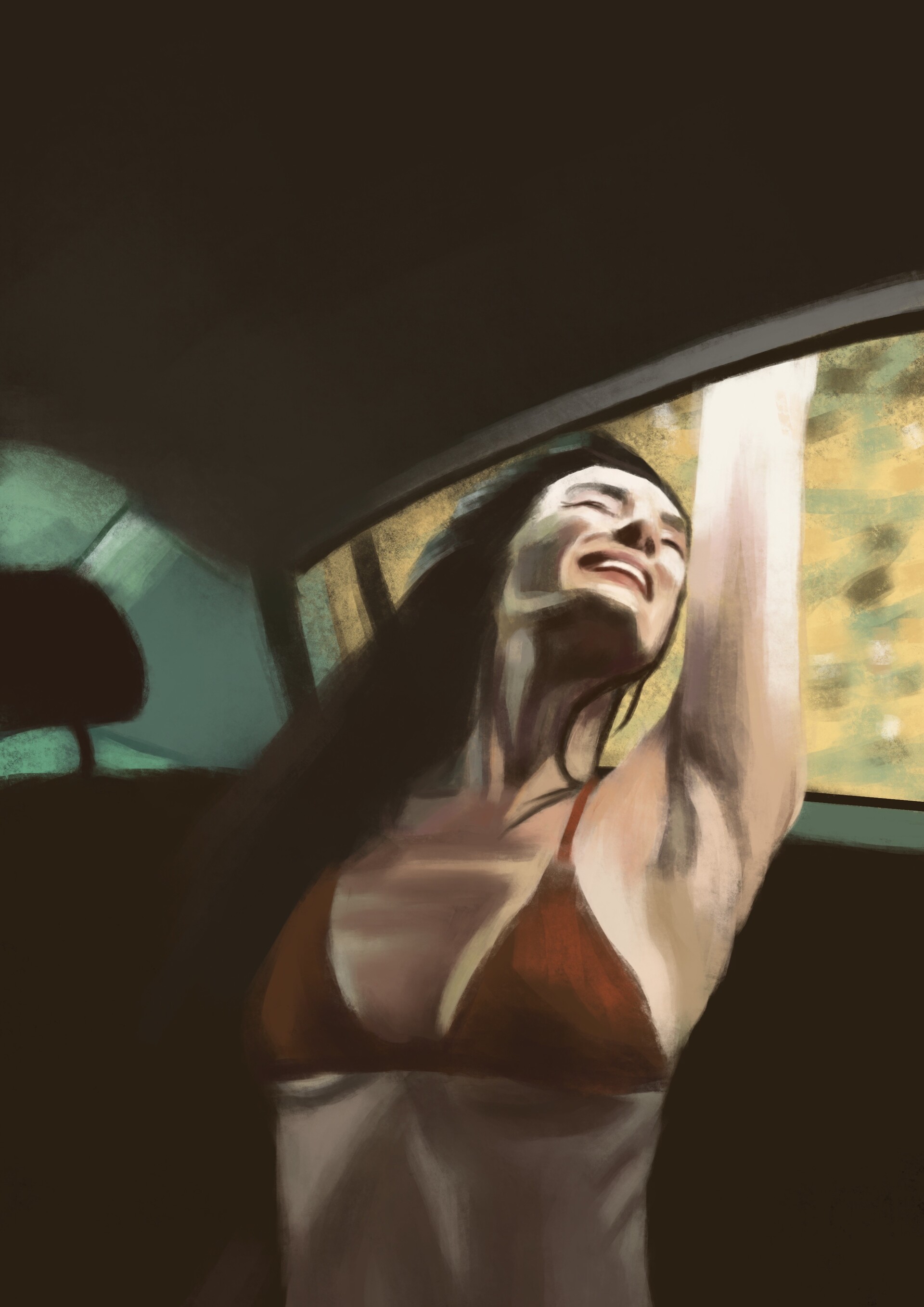 ArtStation - Scratch - Girl in the Car