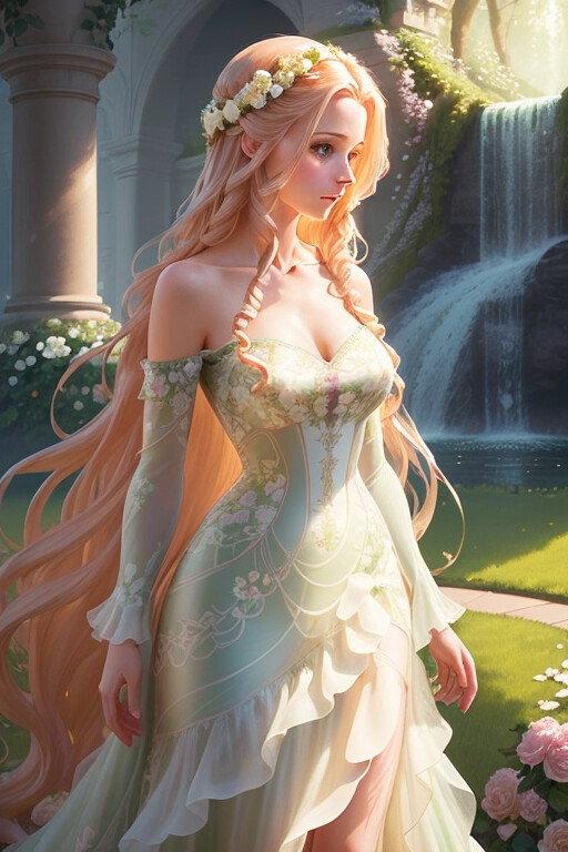 ArtStation - Blossoming girl