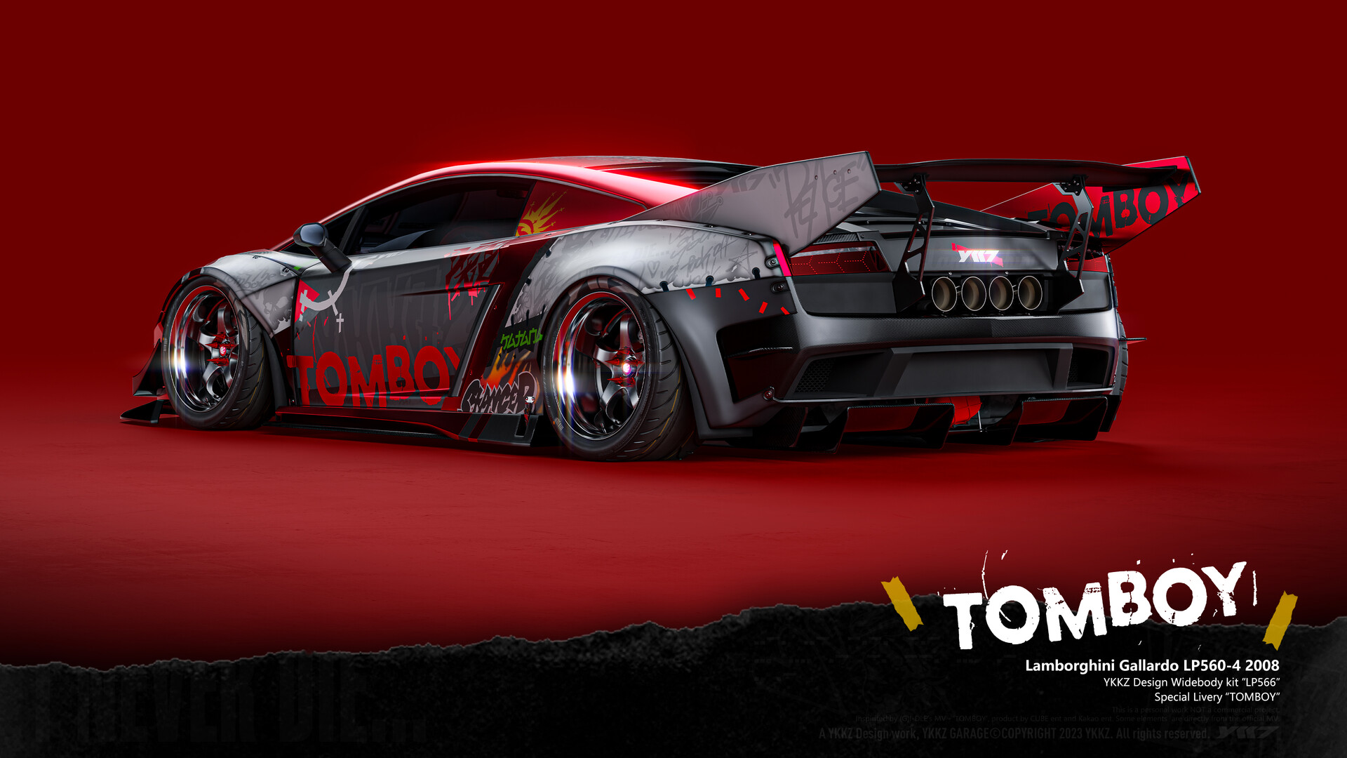 YKKZ - Lamborghini Gallardo Widebody kit "LP566" & Livery "TOMBOY"
